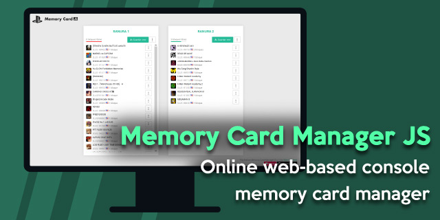 Memory Card Manager JS